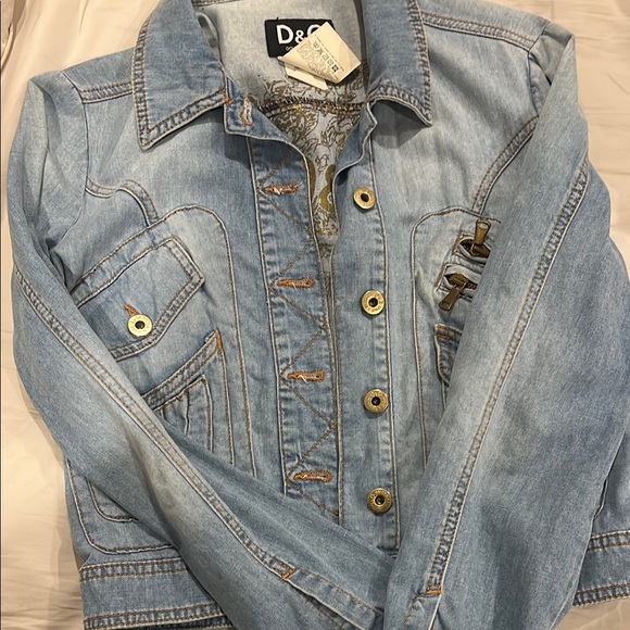 D&G | Jackets & Coats | Dg Light Blue Denim Jacket | Poshmark